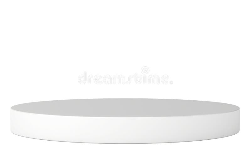 Podium Simple Rond D'isolement Sur Un Fond Blanc Illustration Stock ...