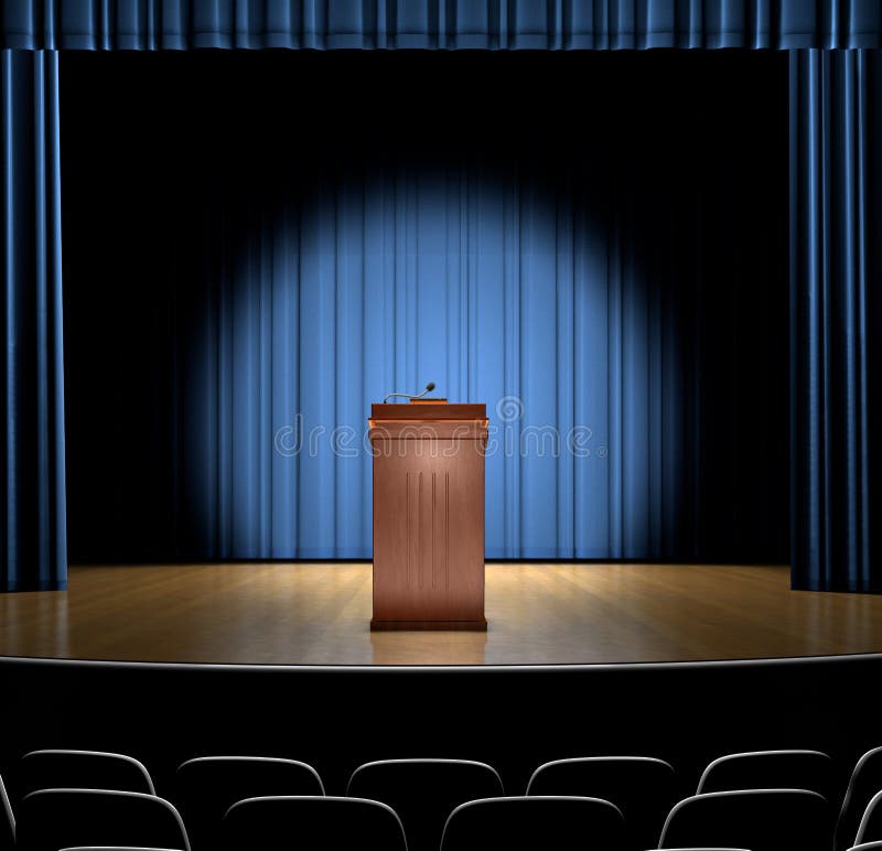 Podium on Stage stock illustration. Illustration of isolated - 7591653