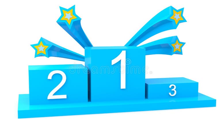 Podium with stars stock illustration. Illustration of success - 12103520