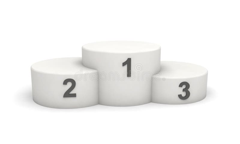 Podium Success Champion First Second Third Stock Illustration ...