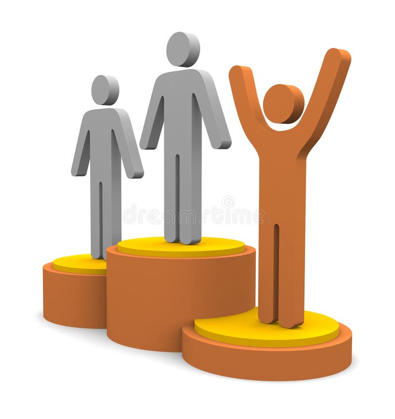 Podium - Third Place Winner Stock Illustration - Illustration of medal ...