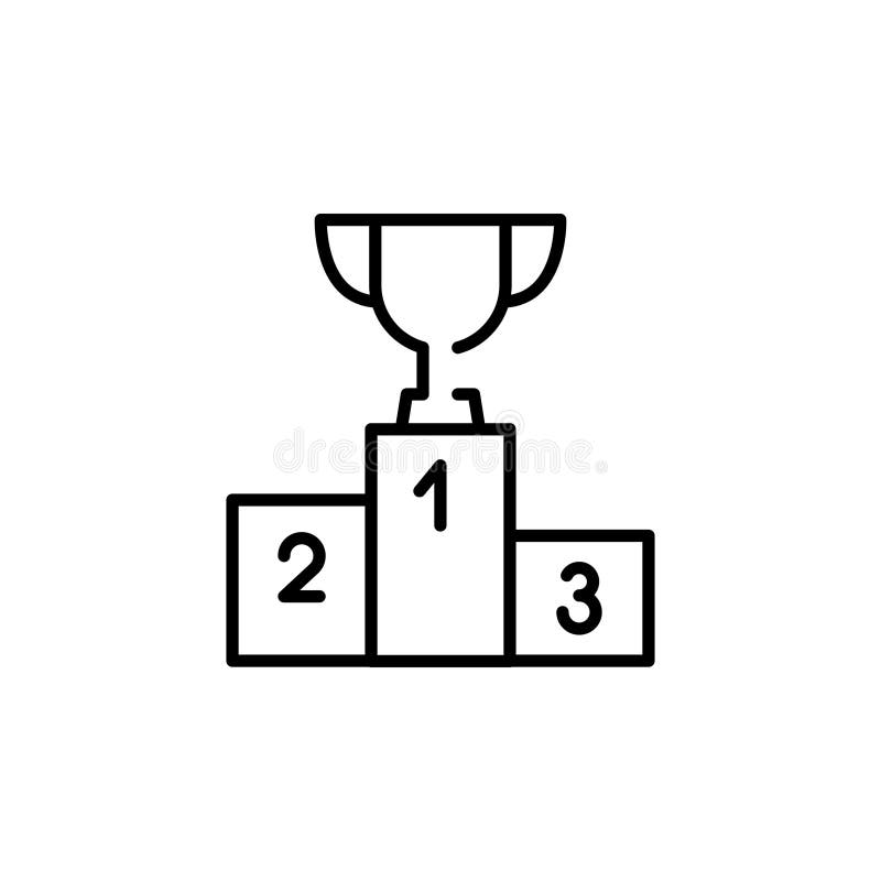 Podium trophy icon stock vector. Illustration of triumph - 337250358