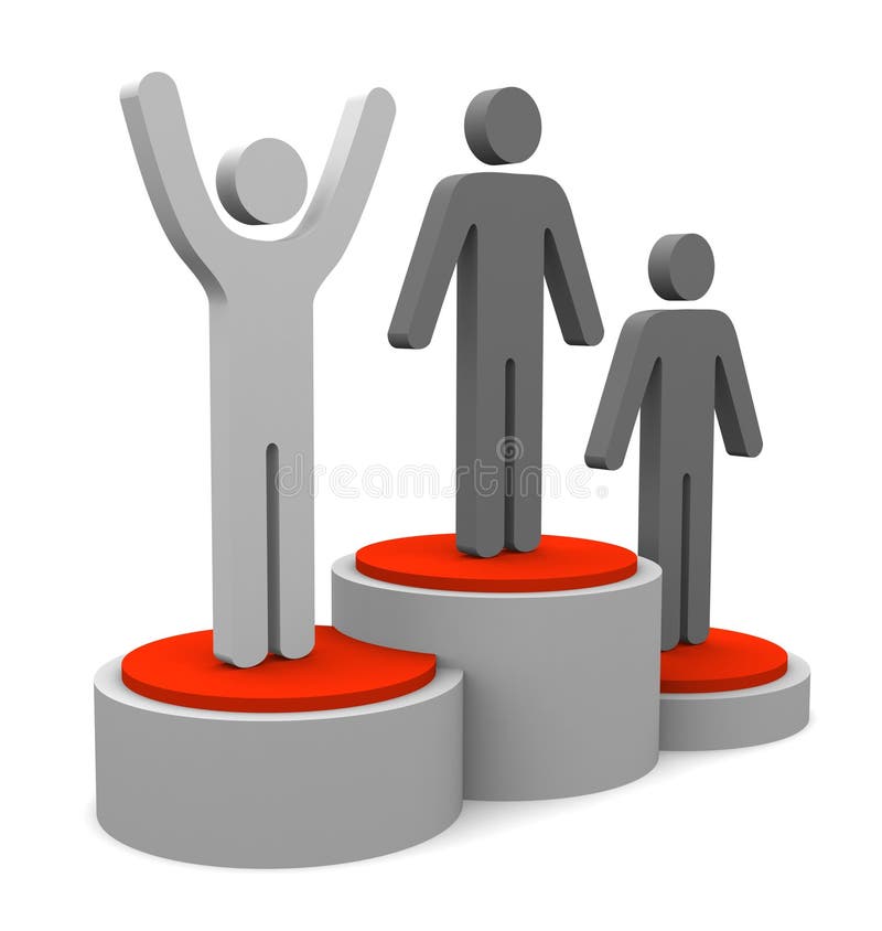 Podium voor tweede plaats vector illustratie. Illustration of aantallen ...