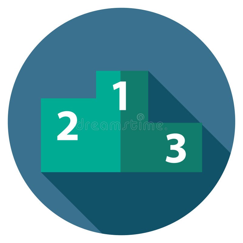 Podium with Race Flags. Vector Illustration Decorative Design Stock ...