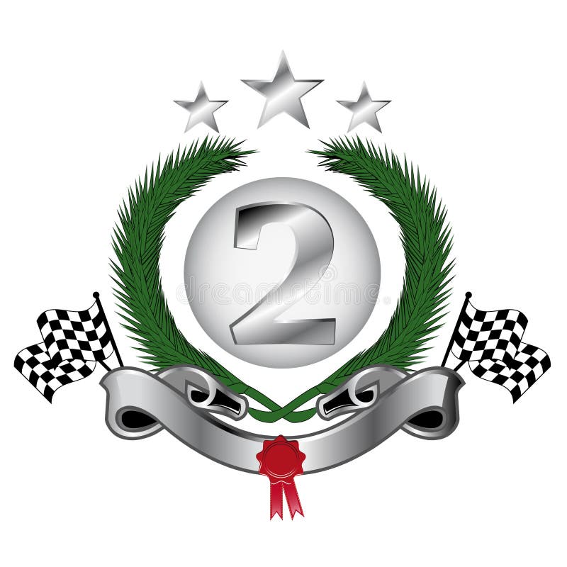 Podium voor tweede plaats vector illustratie. Illustration of aantallen ...