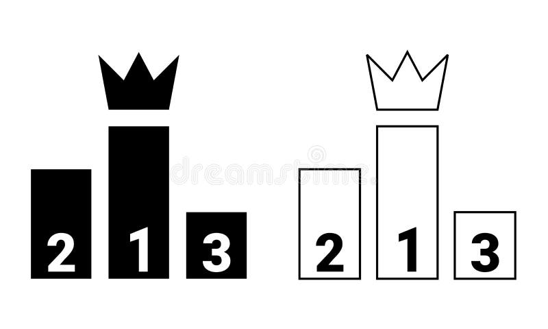 Podium for the Winner. First, Second, Third Winner. Voting Diagram, Bar ...