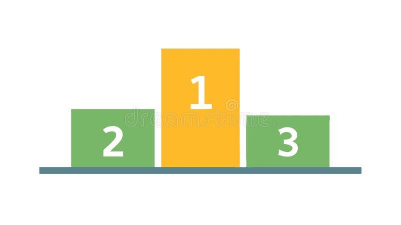 Podium Winner Stand Icon Vector Illustration in Flat Design, Vector ...