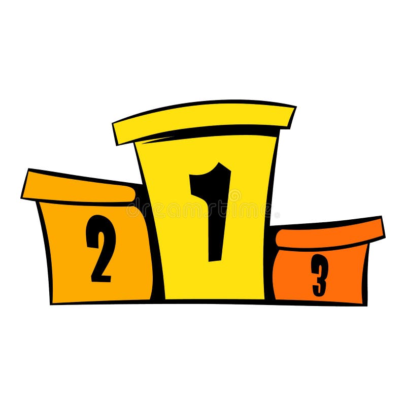 Podium Winners Icon, Icon Cartoon Stock Vector - Illustration of ...