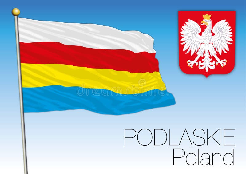 Podlaskie Regional Flag, Poland Stock Vector - Illustration of danzica ...