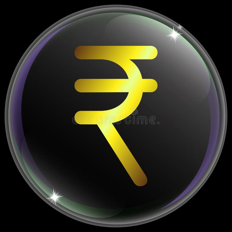 Vector Illustration of Simple and Realistic Indian Rupee Currency Sign ...
