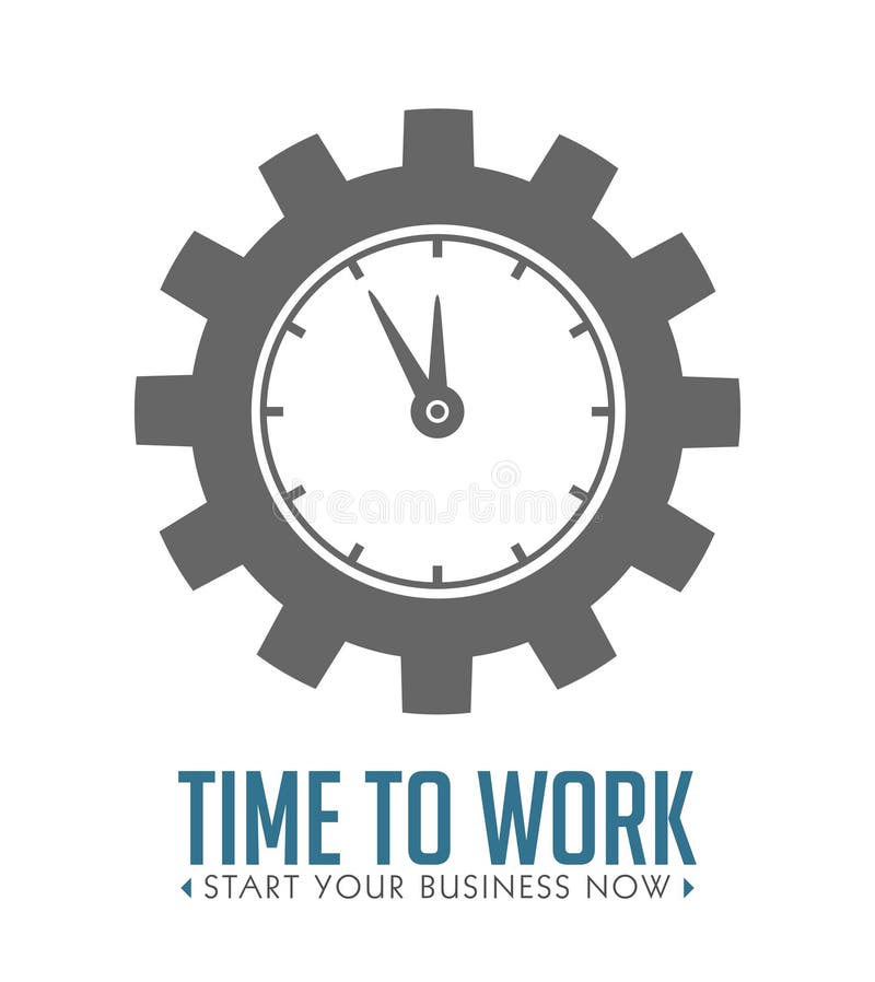 Worktime Concept - Mechanic Gear As Clockface Stock Vector ...