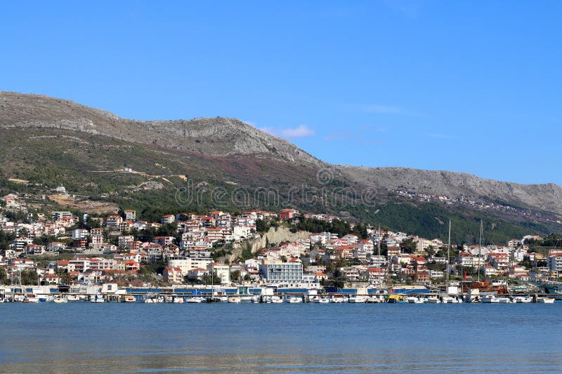 Small Picturesque Town Podstrana, Croatia. Stock Photo - Image of ...