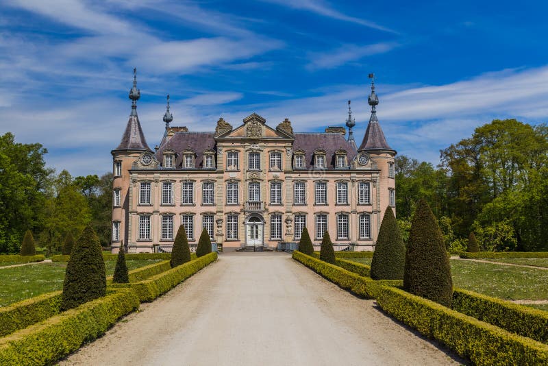 Poeke castle. Belgium stock photo. Image of culture, medieval - 53359442