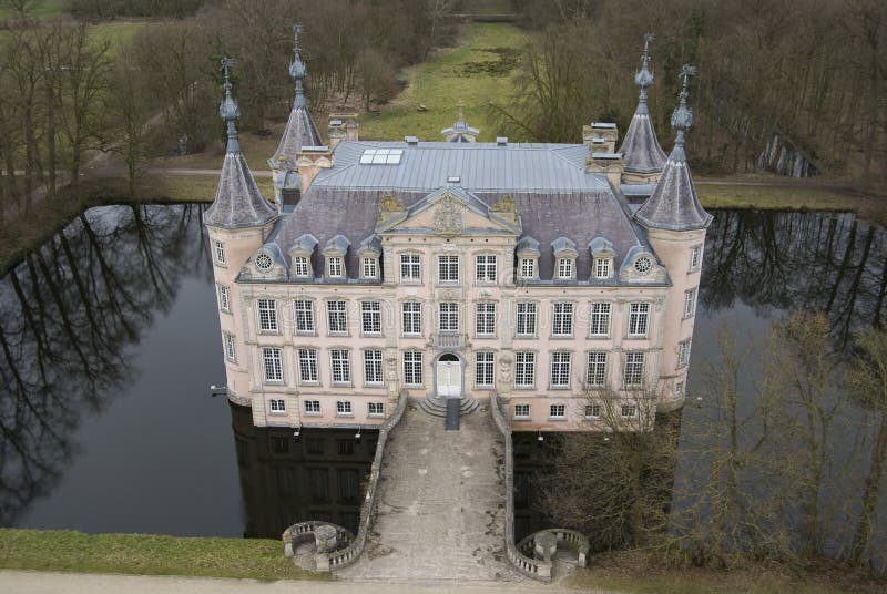 Poeke castle. Belgium stock photo. Image of culture, medieval - 53359442