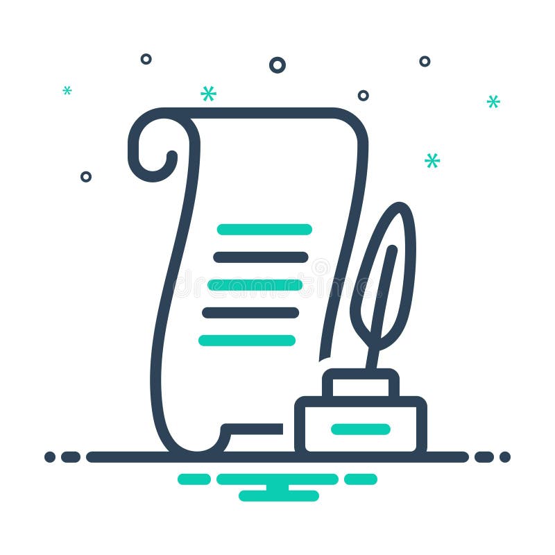 Mix Icon for Poem, Verse and Parnassus Stock Vector - Illustration of ...