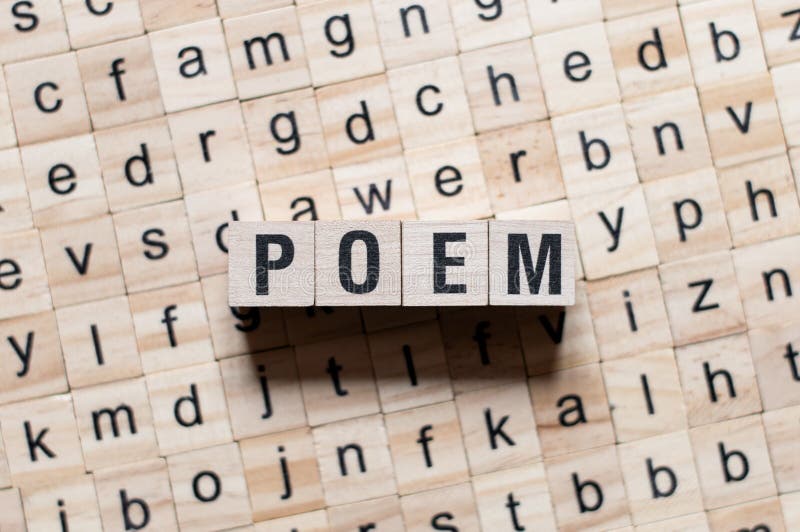 Word Poem Made with Block Wooden Letters Stock Photo - Image of texture ...