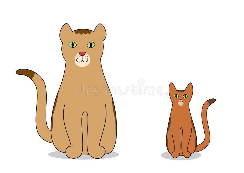 Poema en Abyssinian-kat vector illustratie. Illustration of abyssiniaal ...