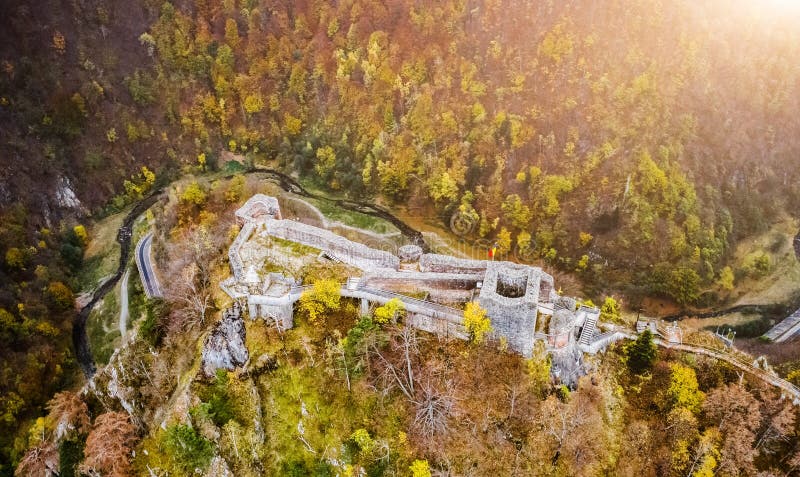 Poenari Castle in Romania stock photo. Image of romanian - 278347486