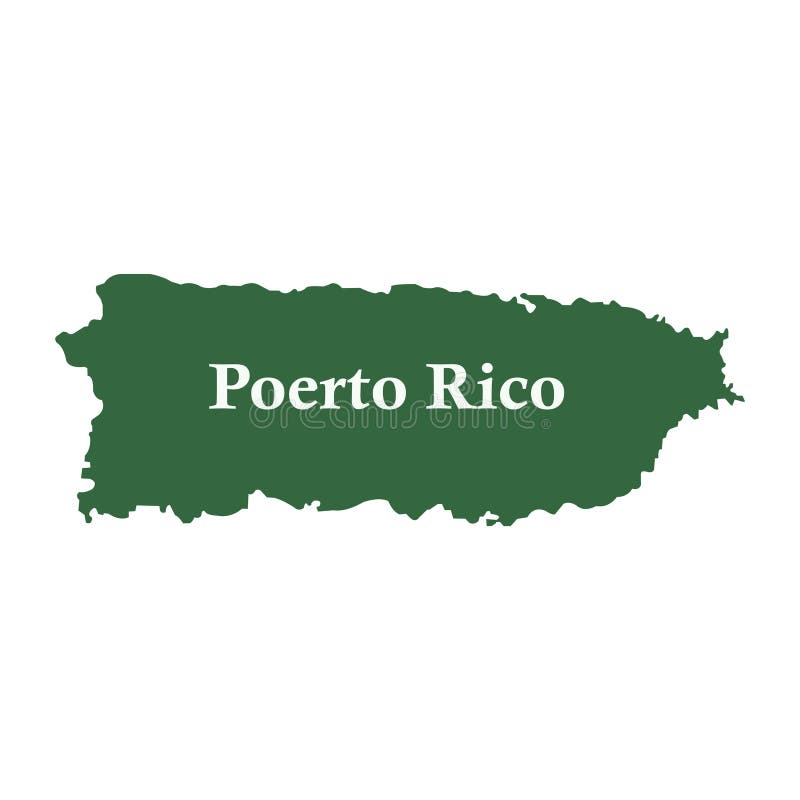 Poerto Rico map stock vector. Illustration of puerto - 305654633