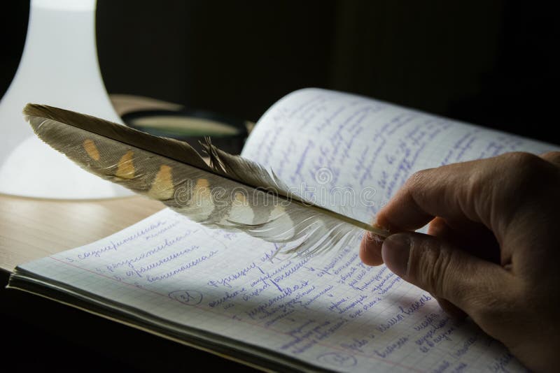 The Poet Creates a Masterpiece Stock Image - Image of background, empty ...