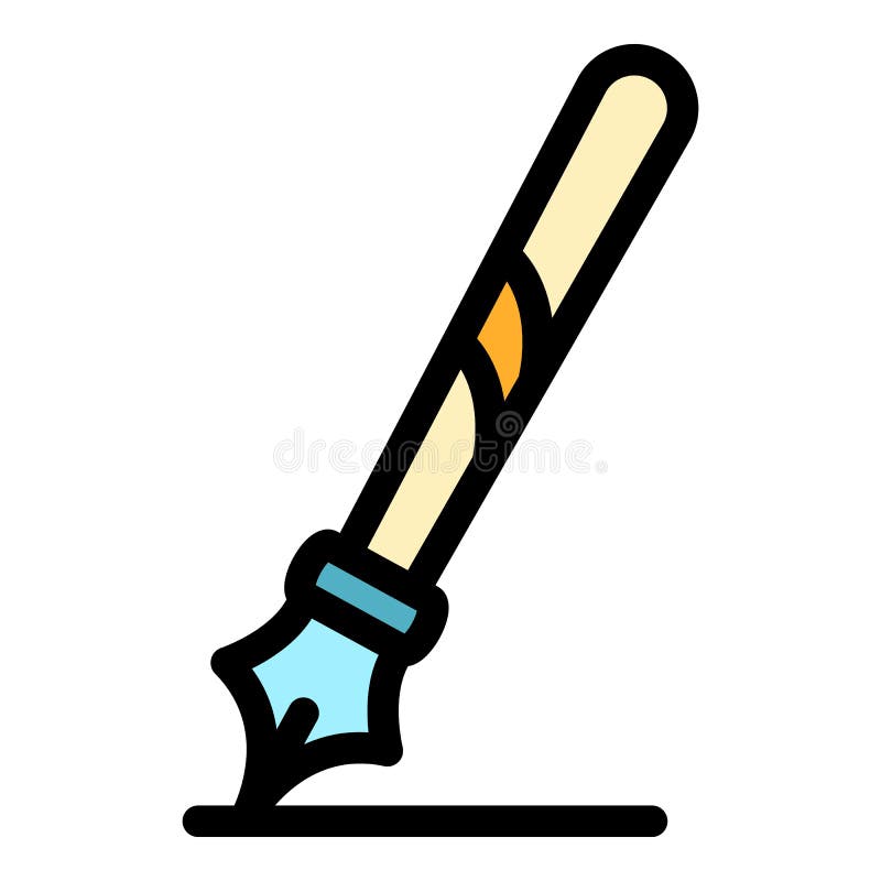 Poet Ink Pen Icon Color Outline Vector Stock Vector - Illustration of ...