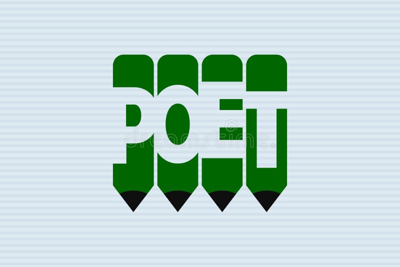 Poet Text with Pen Symbol Creative Ideas Design, Vector Illustration ...