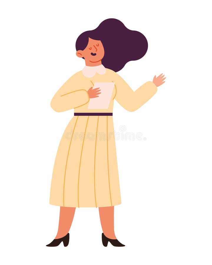 Poet woman character stock illustration. Illustration of history ...