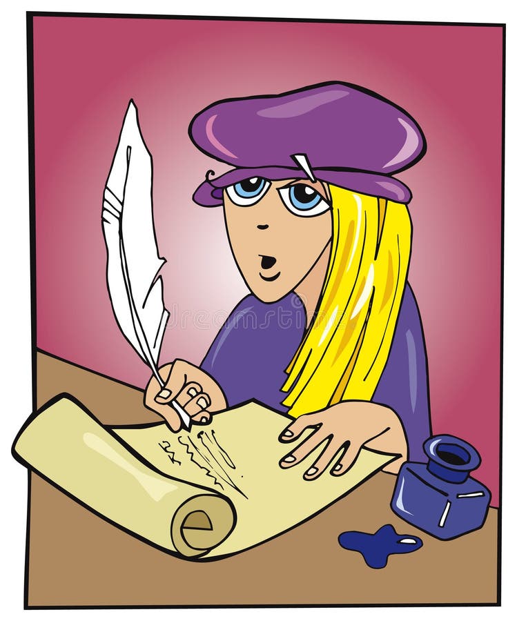 Poeta Ilustraciones Stock, Vectores, Y Clipart – (7,152 Ilustraciones ...