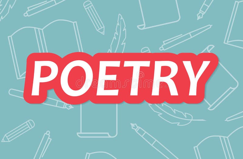 Poetry concept banner stock vector. Illustration of banner - 219868995
