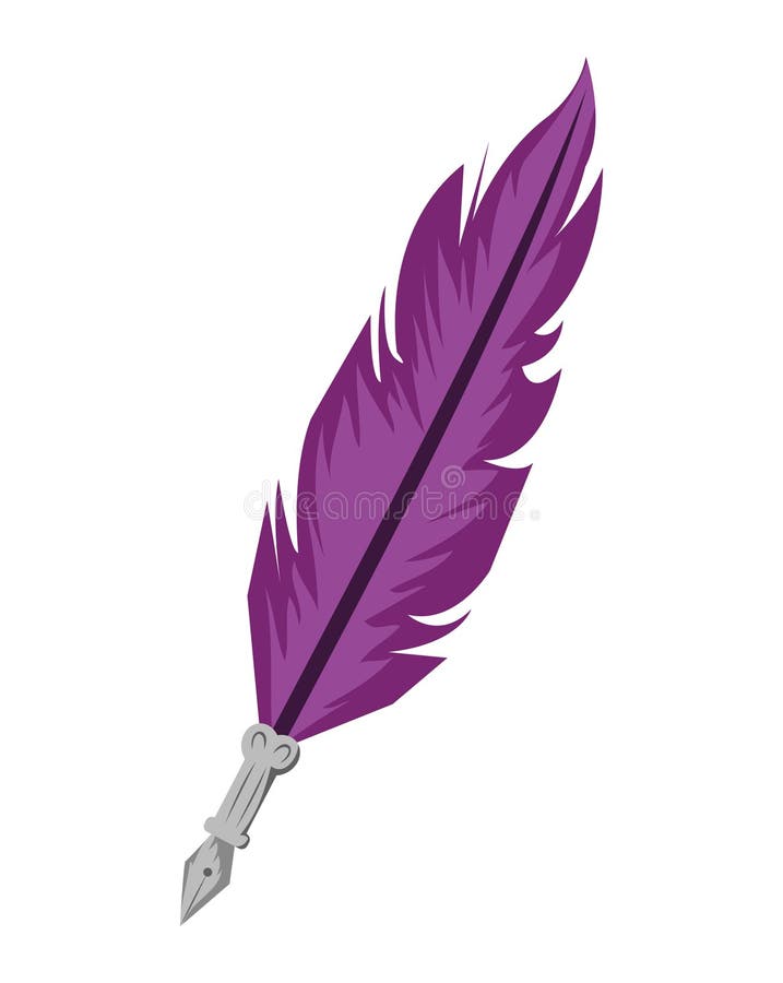Poetry feather pen stock illustration. Illustration of education ...