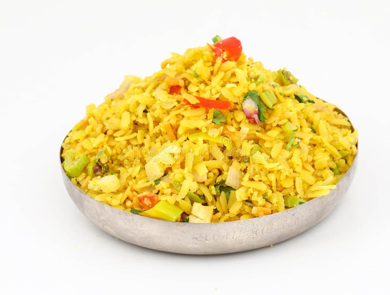 Poha stock photo. Image of rice, refreshment, green, beaten - 90280754