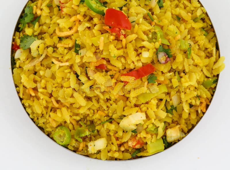 Poha stock photo. Image of meal, cuisine, snacks, nutrition - 90280852