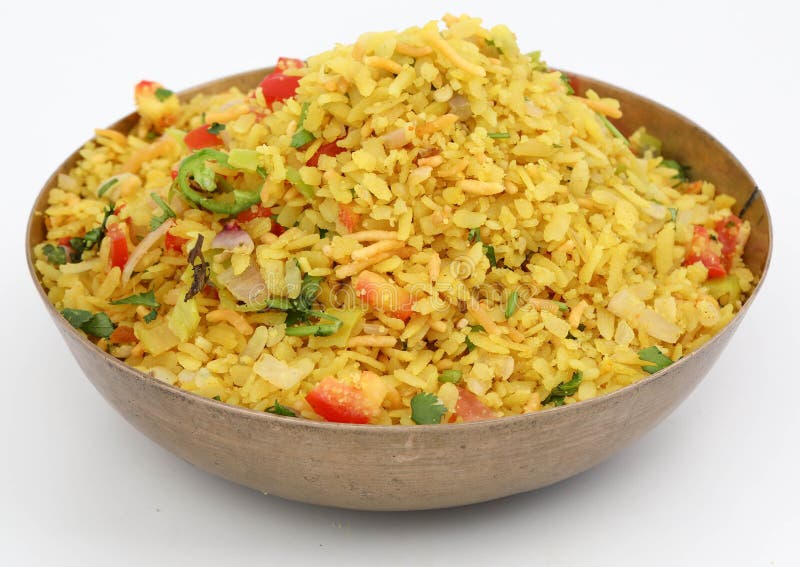 Poha stock photo. Image of rice, salted, cuisine, leaf - 90281700