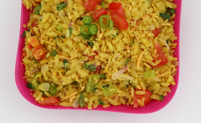 Poha stock image. Image of maharashtrian, delicious, black - 90283661