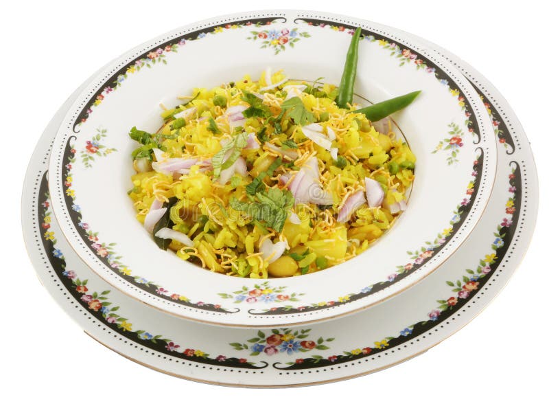 Poha stock image. Image of spicy, south, poha, flattened - 36731579
