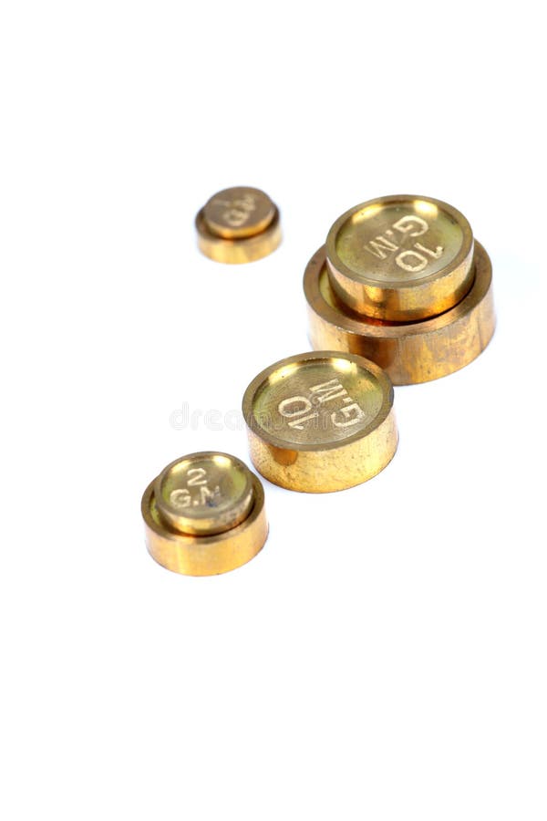 Poids En Laiton D'une Vieille Balance Image stock - Image du vieux ...