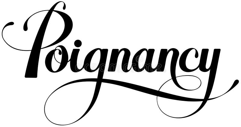 Poignancy - Custom Calligraphy Text Stock Vector - Illustration of ...