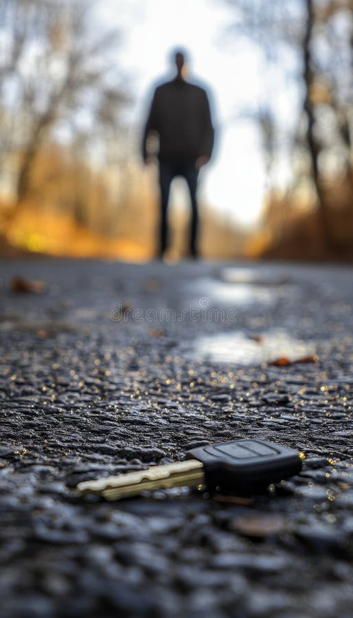 A Poignant Image of a Man Realizing he Left His Car Keys Behind on the ...