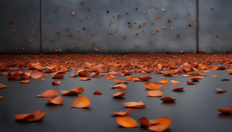 A Poignant Scene of Fallen Petals, Their Delicate Forms Scattered on a ...