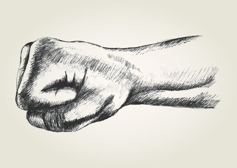 Poing illustration de vecteur. Illustration du humain - 42847219