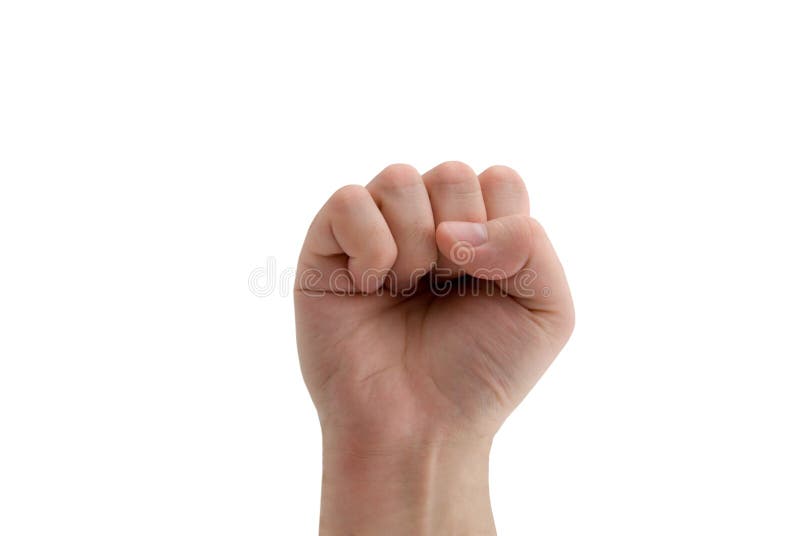 Poing image stock. Image du isolement, poing, main, grève - 5365467