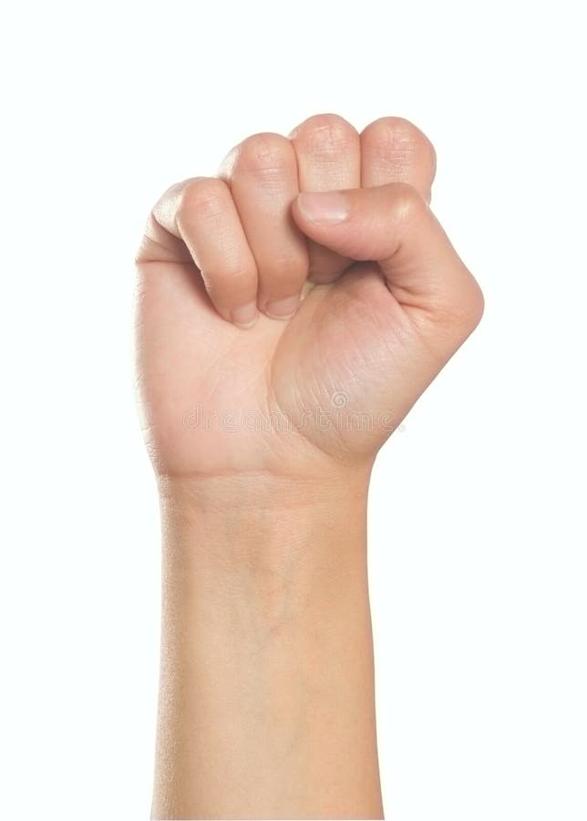Une Main Fermée Dans Un Poing Image stock - Image du doigts, paume ...