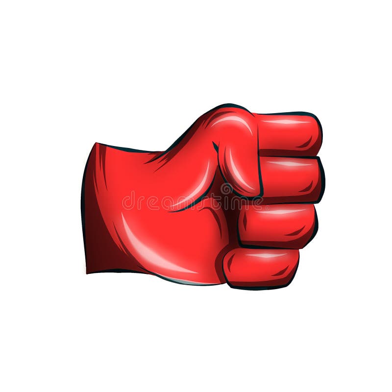 Poing De L'illustration De Main Rouge Illustration Stock - Illustration ...