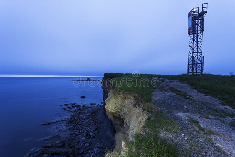 Point Aconi Lighthouse stock image. Image of beach, scotia - 62222581