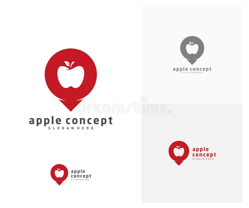 Point Apple Logo Design Vector Template, Fruits Apple Icon Symbol Stock ...