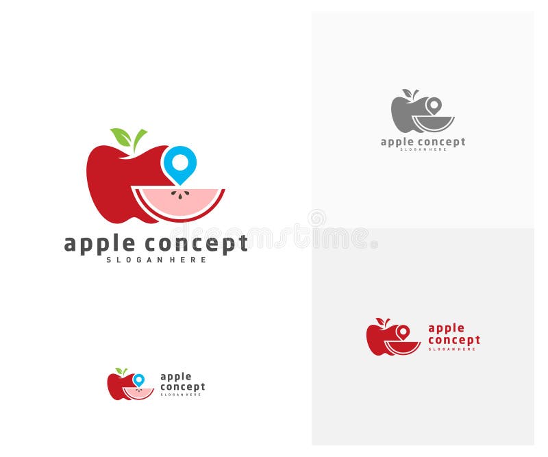 Point Apple Logo Design Vector Template, Fruits Apple Icon Symbol Stock ...