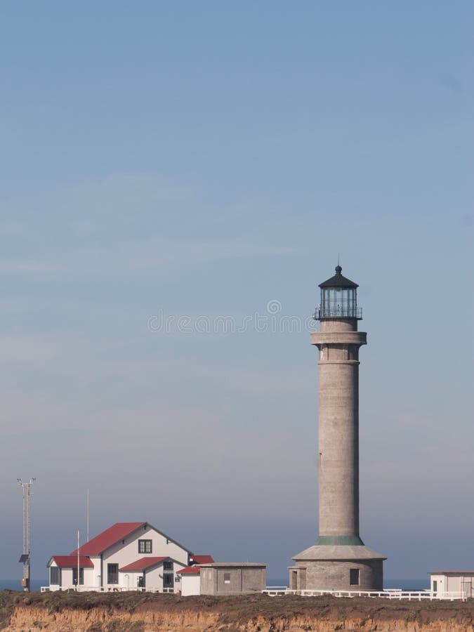 Point Arena Light stock photo. Image of fence, mendocino - 15400062