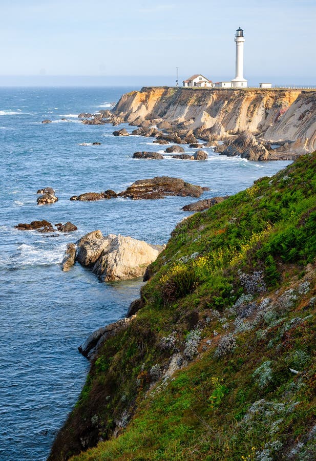 Point Arena Light stock photo. Image of water, lighthouse - 69795866