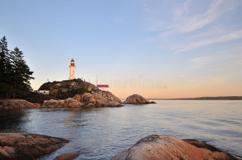 Point Atkinson Lighthouse stock image. Image of tree - 14914219