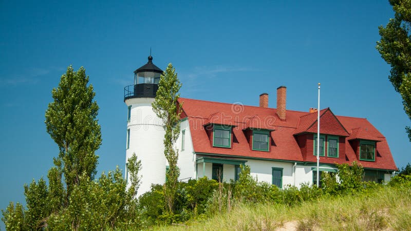 Point Betsie Lighthouse, Michigan Stock Photo - Image of view ...